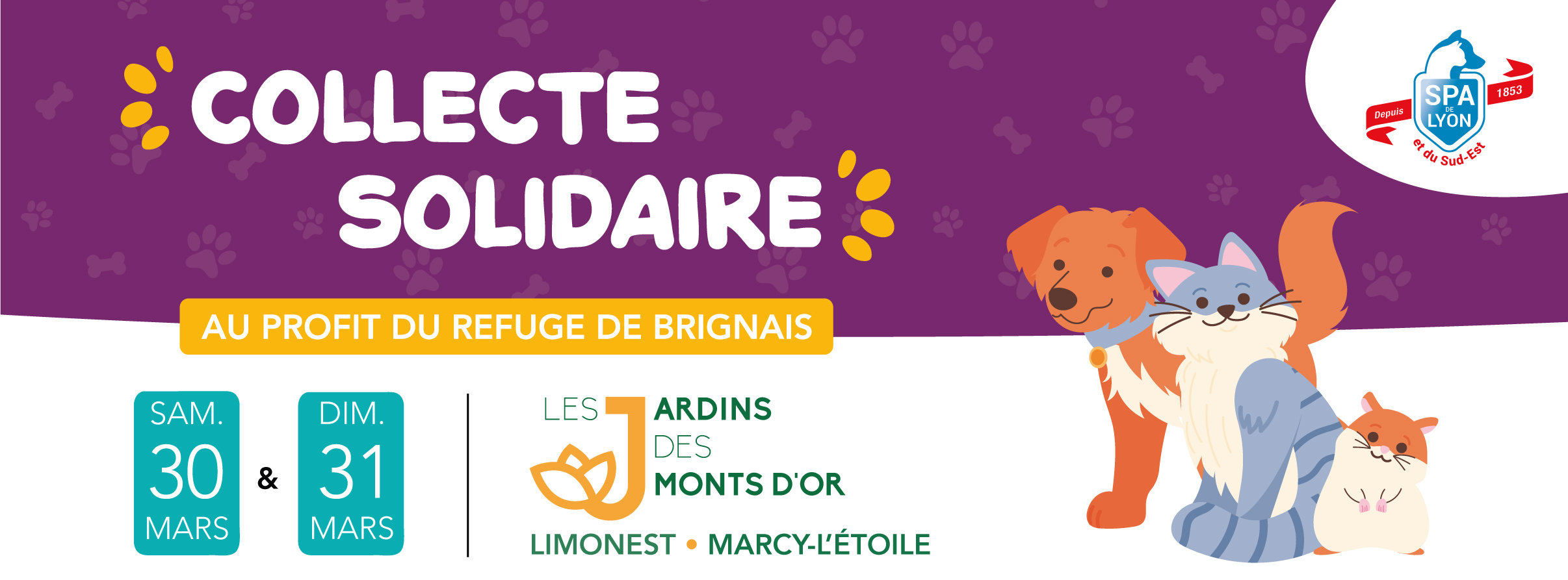 Collecte alimentaire - Les Jardins des Monts d'Or Limonest - Samedi 30 et dimanche 31 mars - SPA ...